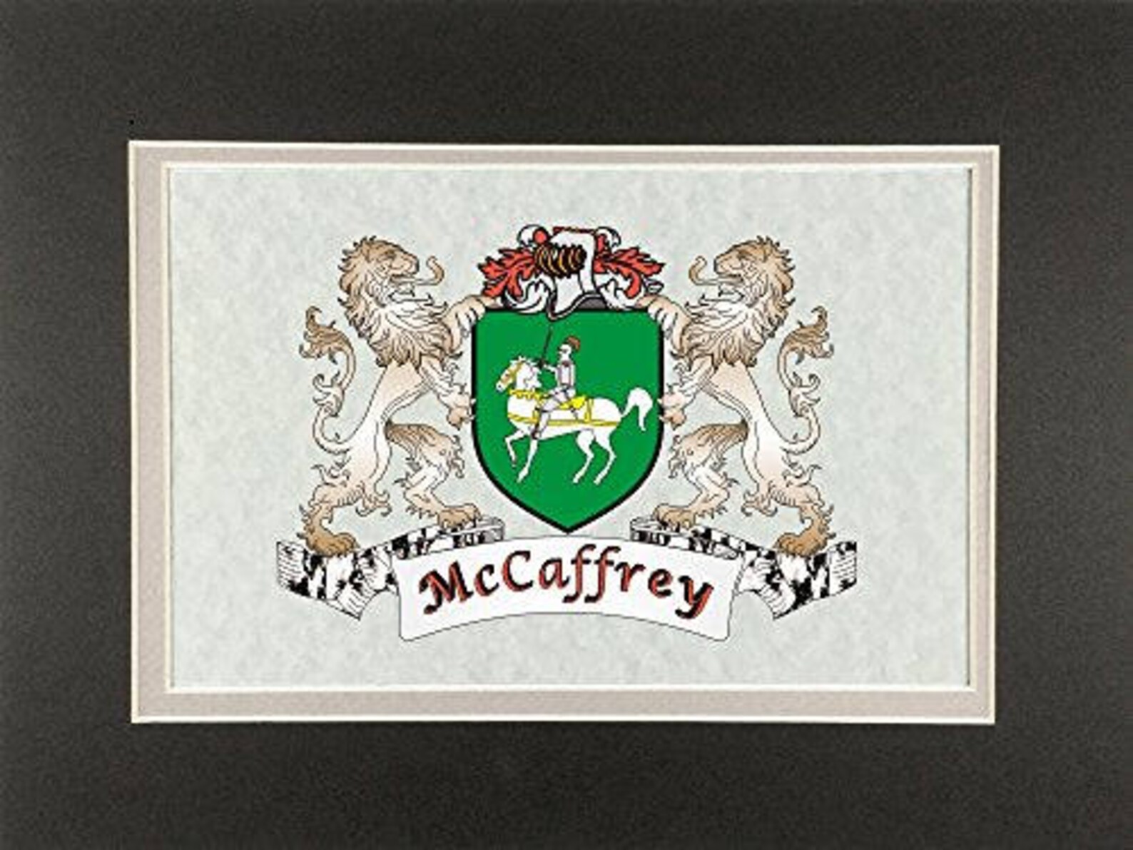 Mccaffrey Irish Coat of Arms Print Frameable 9 X - Etsy