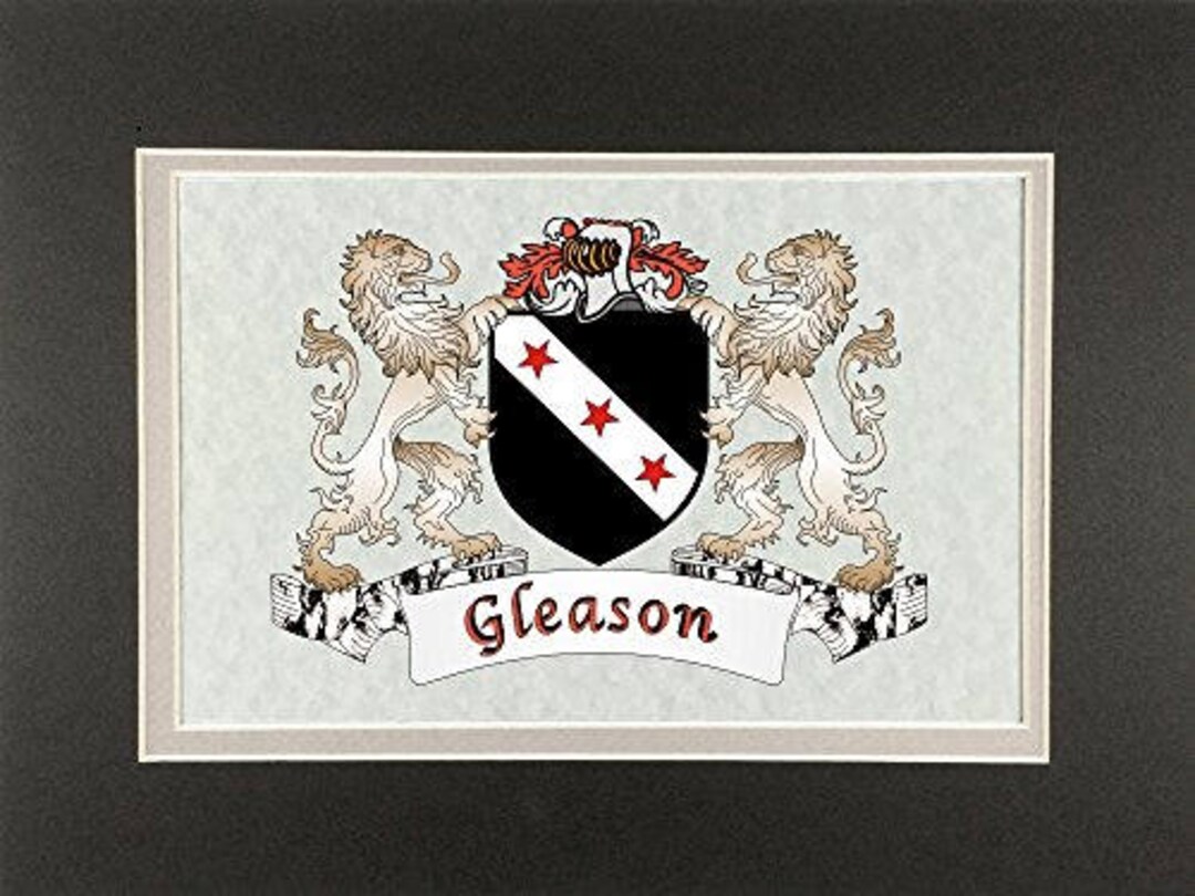 Gleason Irish Coat of Arms Print Frameable 9 X - Etsy