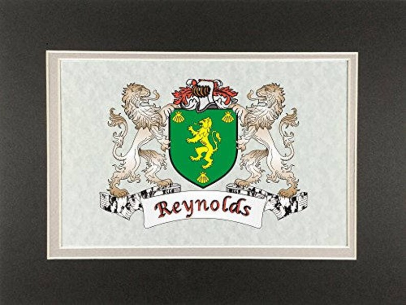 Reynolds Irish Coat of Arms Print Frameable 9 X | Etsy