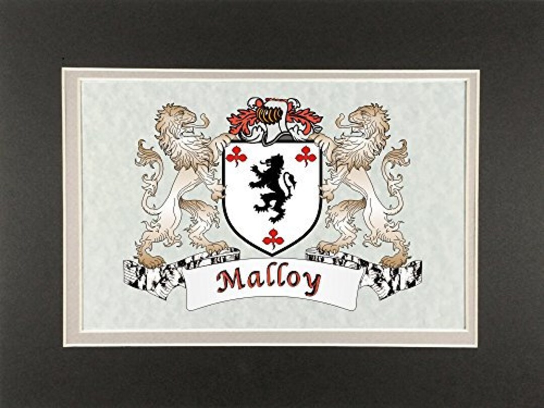 Malloy Irish Coat of Arms Print Frameable 9 X 12 - Etsy