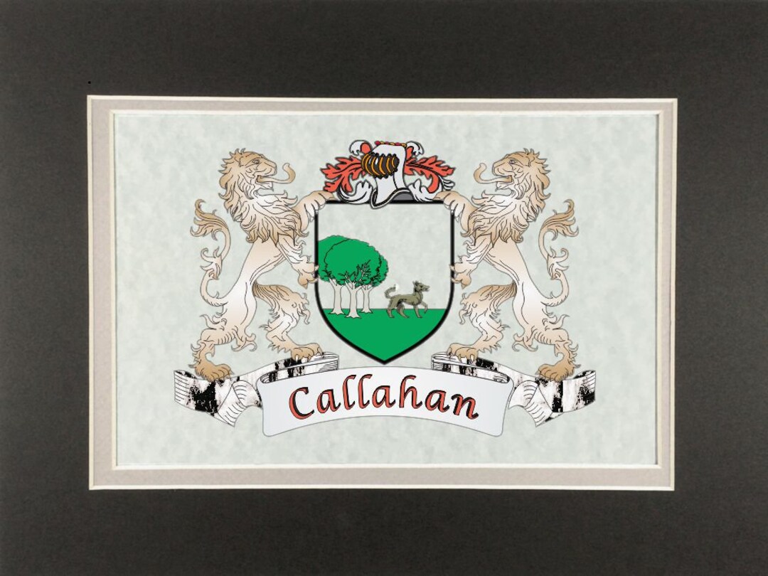 Callahan Irish Coat of Arms Print - Frameable 9" X 12" - Etsy