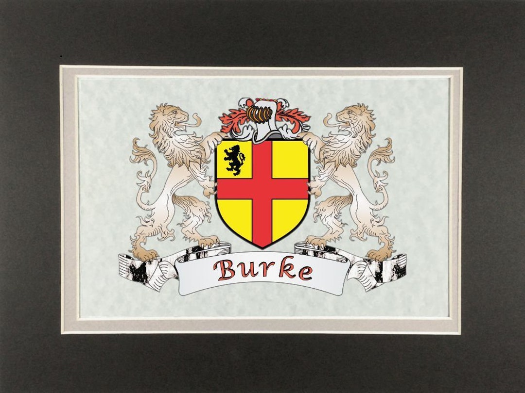Burke Irish Coat of Arms Print Frameable 9 X 12 - Etsy