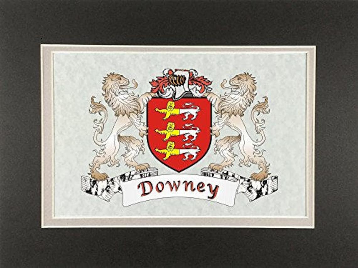 Downey Irish Coat of Arms Print Frameable 9 X 12 - Etsy