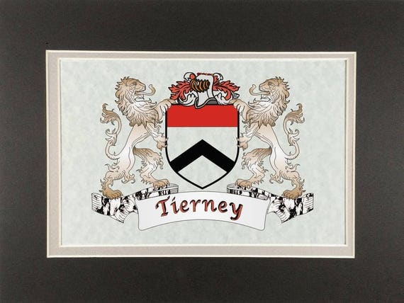 Tierney Irish Coat of Arms Print Frameable 9 X | Etsy