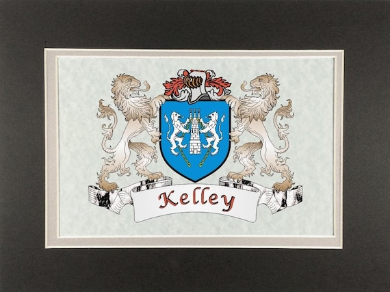 Kelley Irish Coat of Arms Print Frameable 9 X 12 - Etsy