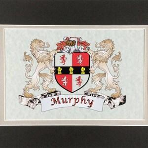 Murphy Irish Coat of Arms Print Frameable 9 X 12 - Etsy