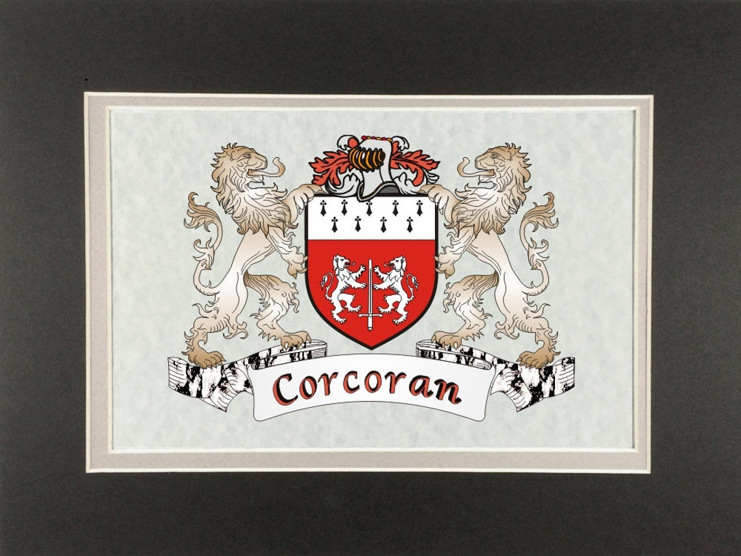 Corcoran Irish Coat of Arms Print Frameable 9 X 12 - Etsy