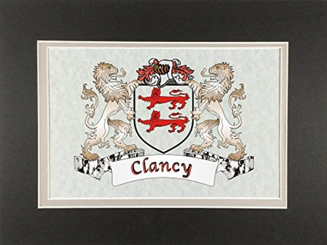 Clancy Irish Coat of Arms Print Frameable 9 X 12 - Etsy
