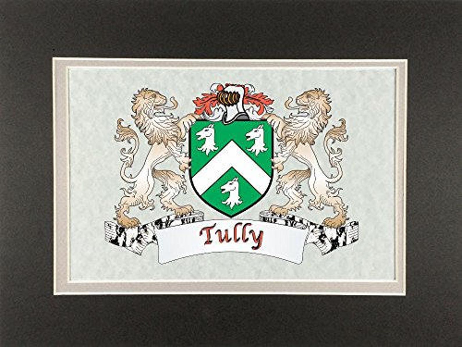 Tully Irish Coat of Arms Print Frameable 9 X 12 - Etsy