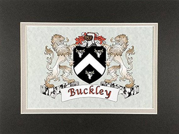 Buckley Irish Coat of Arms Print Frameable 9 x | Etsy