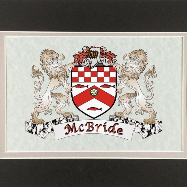 Wall Coat of Arms Mcbride - Etsy