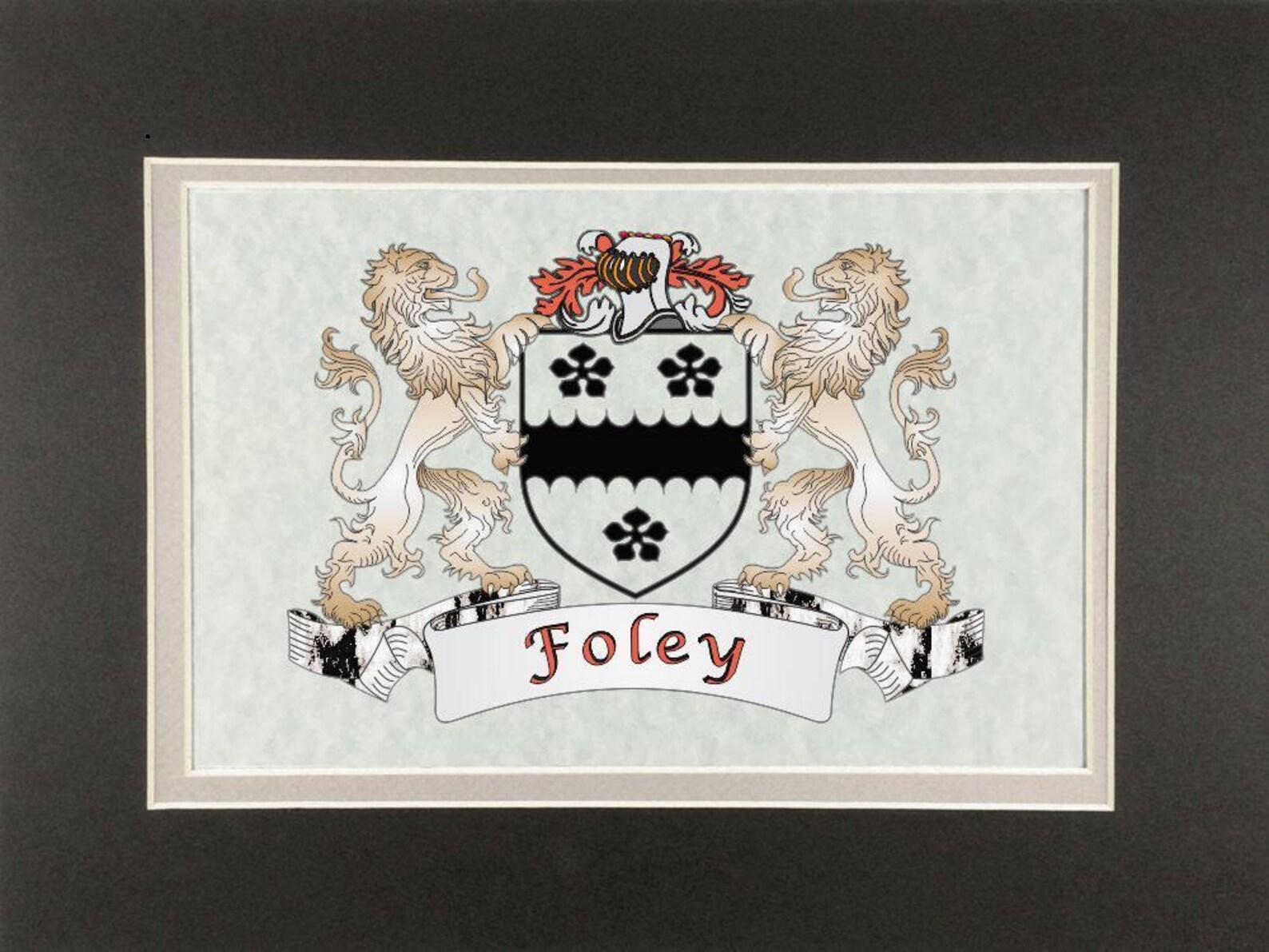 Foley Irish Coat of Arms Print Frameable 9 X 12 - Etsy