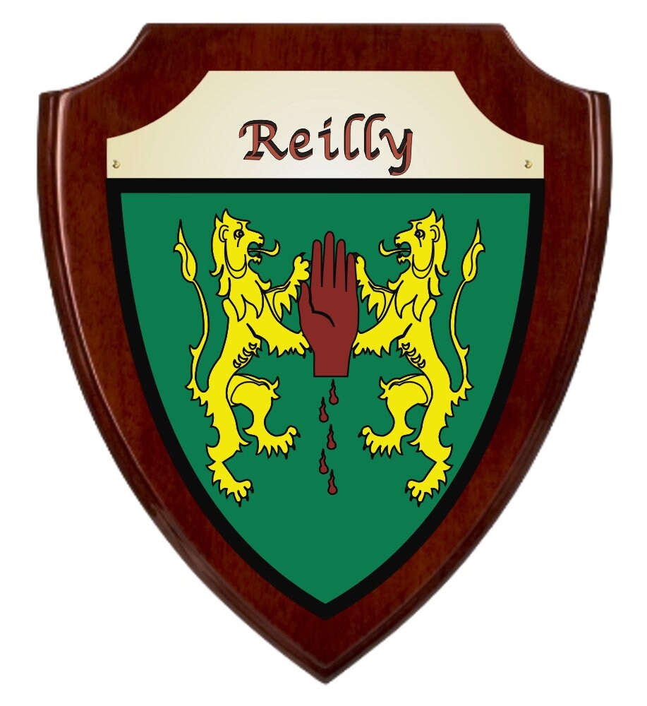 Reilly Irish Coat of Arms Shield Plaque Rosewood Finish | Etsy