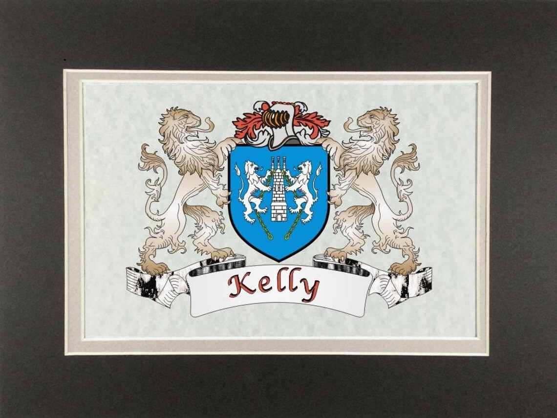 Kelly Irish Coat of Arms Print Frameable 9 X 12 | Etsy