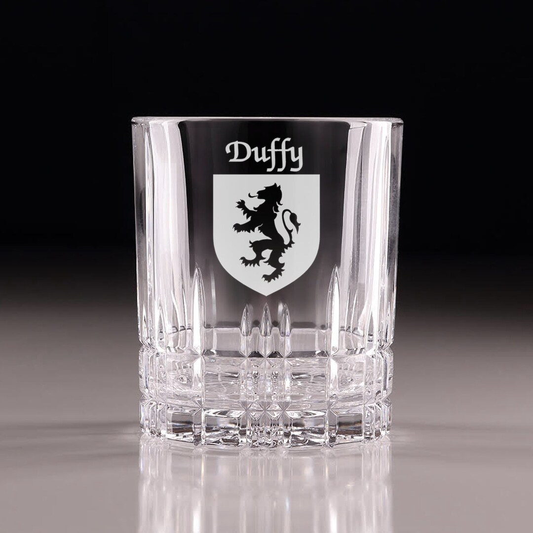 Duffy Irish Coat of Arms Perfect Serve Cut Glass Tumbler Set of 4 - Etsy