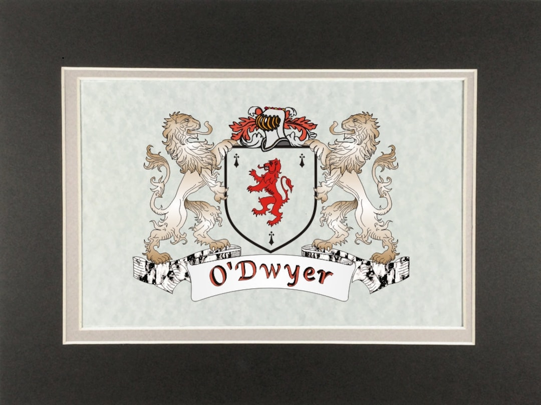 O'dwyer Irish Coat of Arms Print - Frameable 9" X 12" - Etsy