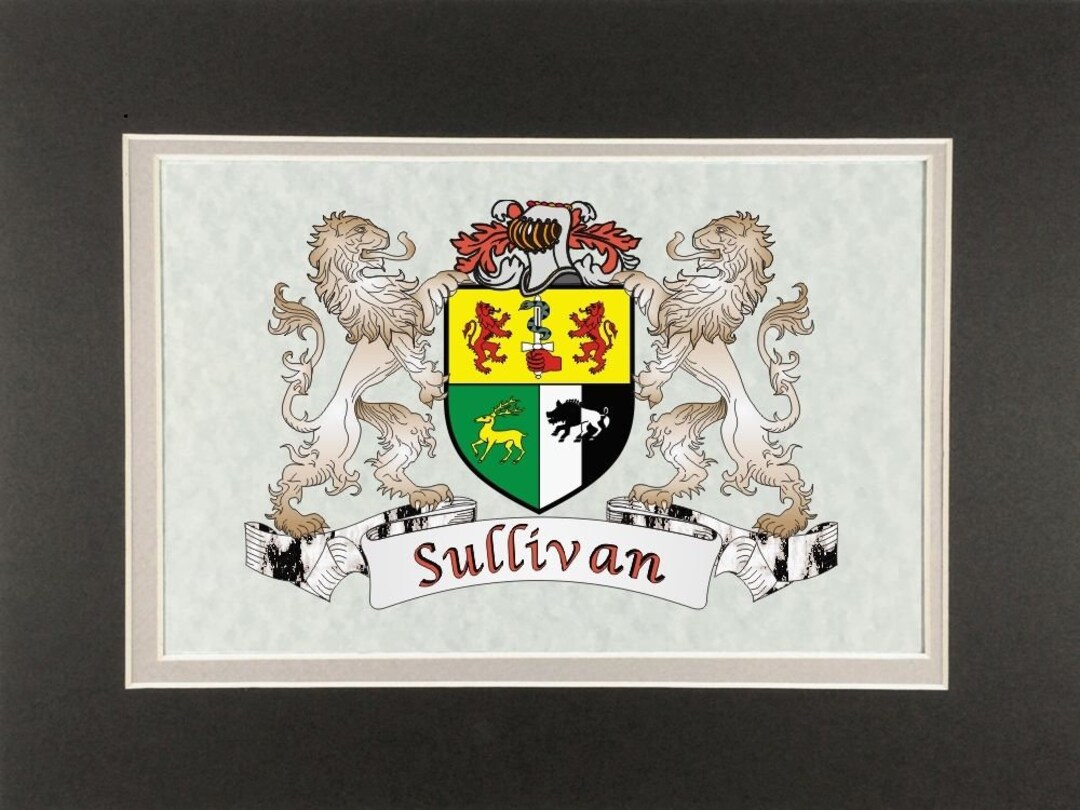 Sullivan Irish Coat of Arms Print Frameable 9 X - Etsy
