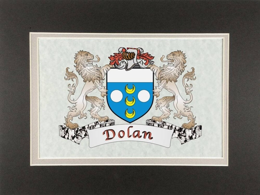 Dolan Irish Coat of Arms Print Frameable 9 X 12 - Etsy