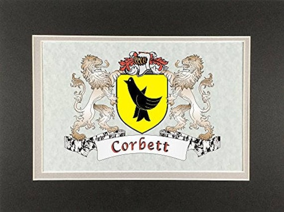 Corbett Irish Coat of Arms Print Frameable 9 X | Etsy
