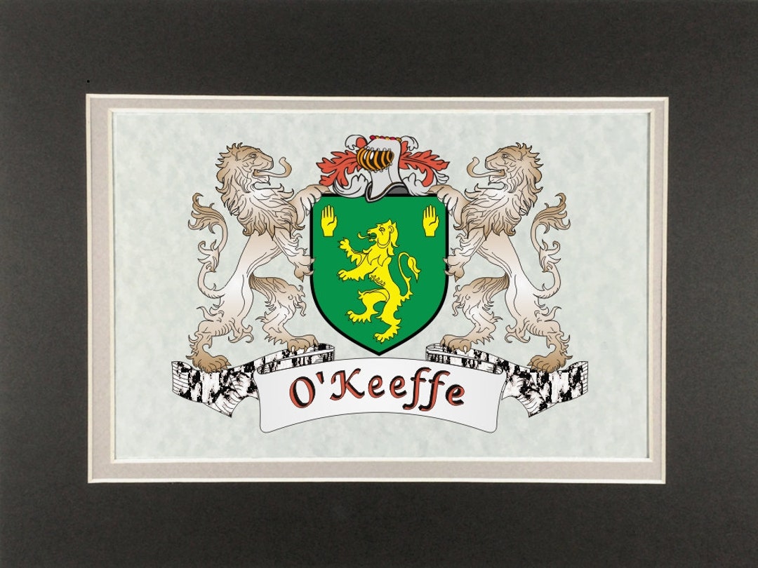 O'keeffe Irish Coat of Arms Print - Frameable 9" X 12" - Etsy