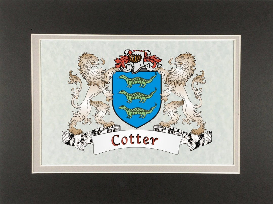 Cotter Irish Coat of Arms Print Frameable 9 X 12 - Etsy