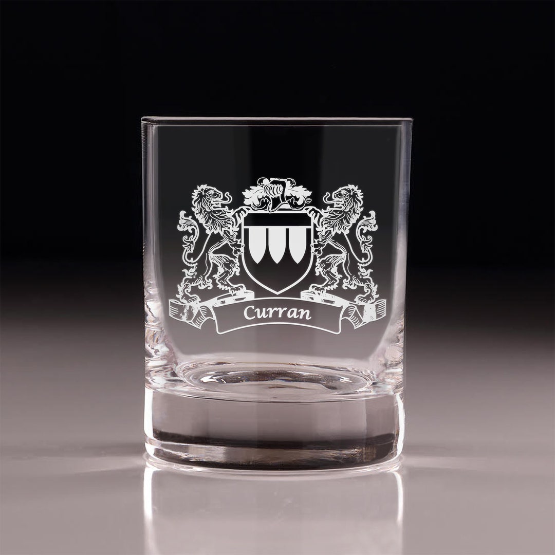 Curran Irish Coat of Arms Old Fashioned Tumblers Set of 4 - Etsy