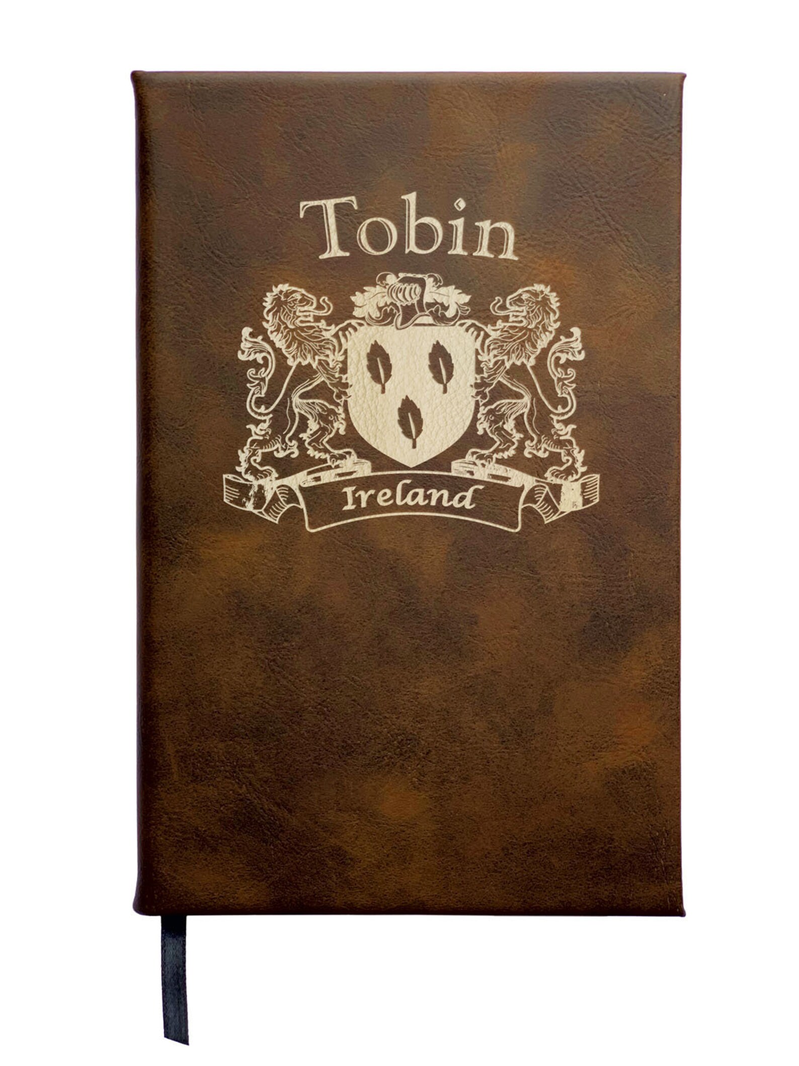Tobin Irish Coat of Arms Leather Journal | Etsy
