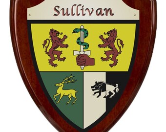 Mcgrath Irish Coat of Arms Shield Plaque Rosewood Finish | Etsy