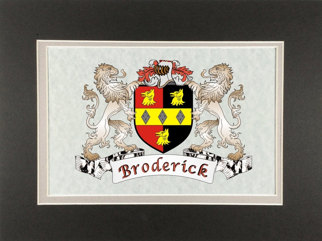 Broderick Irish Coat of Arms Print - Frameable 9" X 12" - Etsy