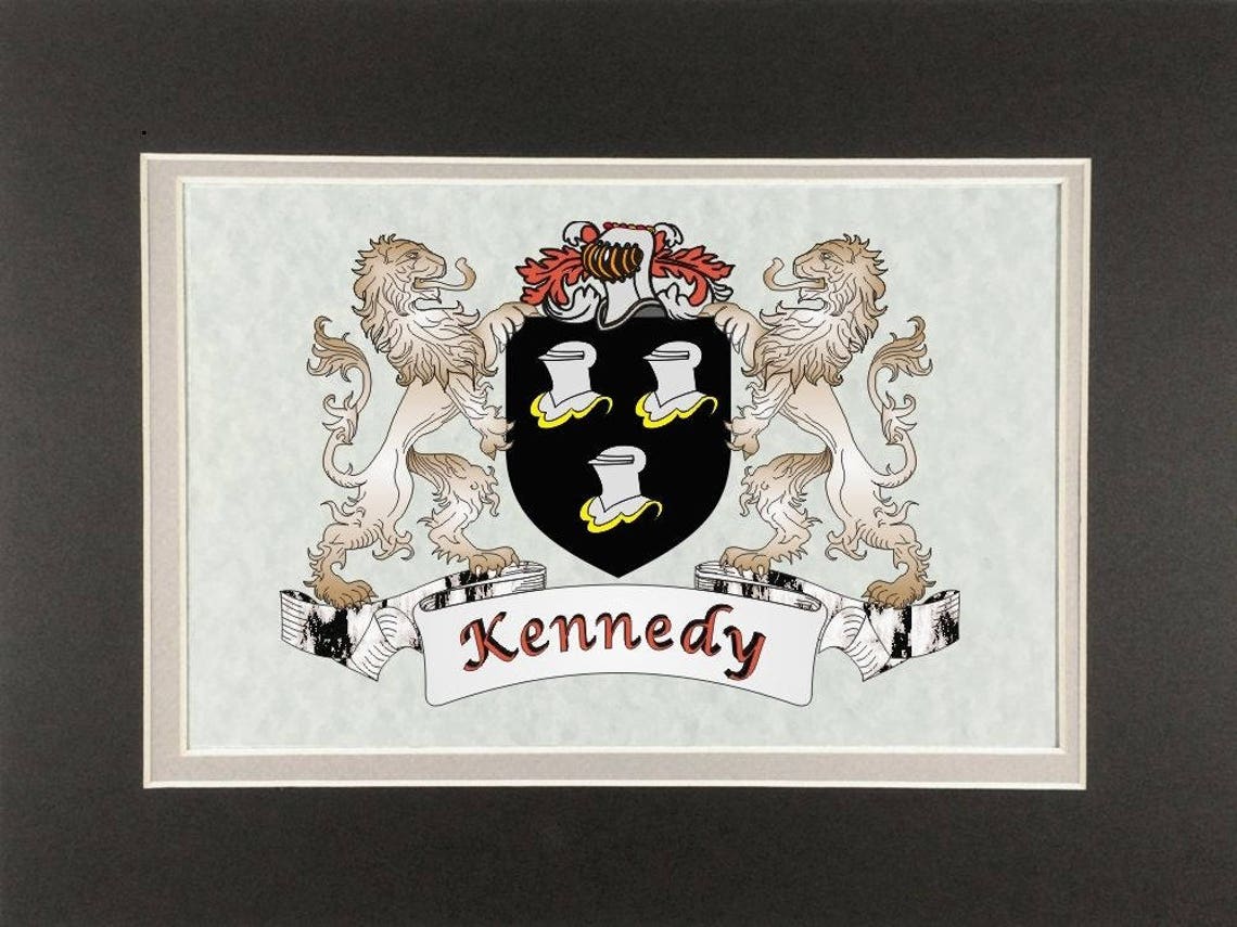 Kennedy Irish Coat of Arms Print Frameable 9 X - Etsy Kennedy Irish Coat of Arms Print Frameable 9 X - Etsy