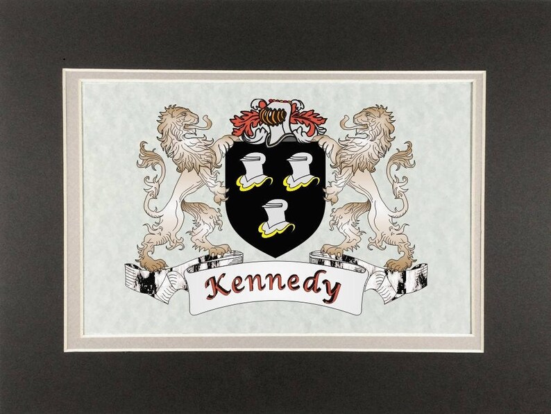 Kennedy Irish Coat of Arms Print Frameable 9 X - Etsy Kennedy Irish Coat of Arms Print Frameable 9 X - Etsy