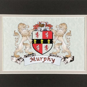 Murphy Irish Coat of Arms Print - Frameable 9" X 12" - Etsy
