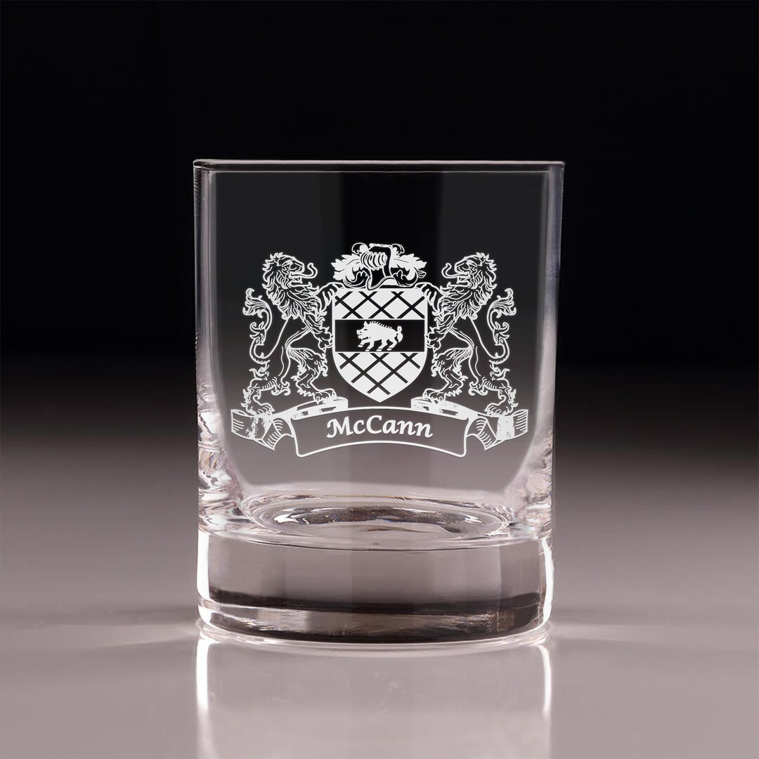 Mccann Irish Coat of Arms Old Fashioned Tumblers Set of 4 - Etsy