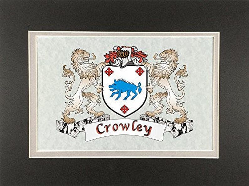 Crowley Irish Coat of Arms Print Frameable 9 X - Etsy