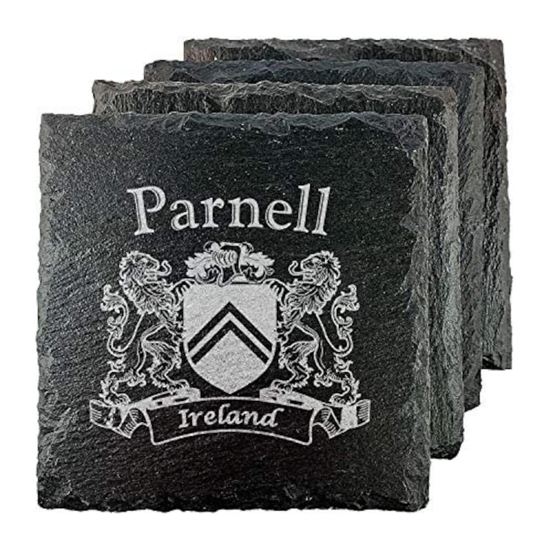 Parnell Irish Coat of Arms Slate Coasters Set of 4 - Etsy