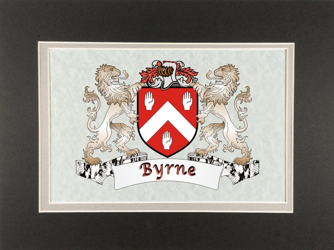 Byrne Irish Coat of Arms Print - Frameable 9" X 12" - Etsy
