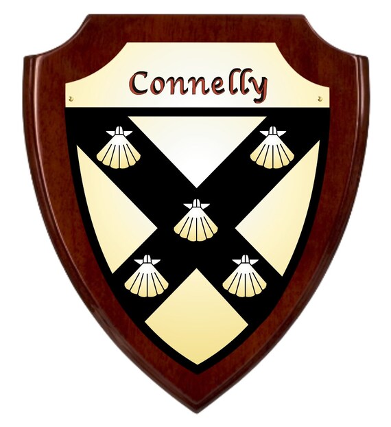 Connelly Irish Coat of Arms Shield Plaque Rosewood Finish - Etsy