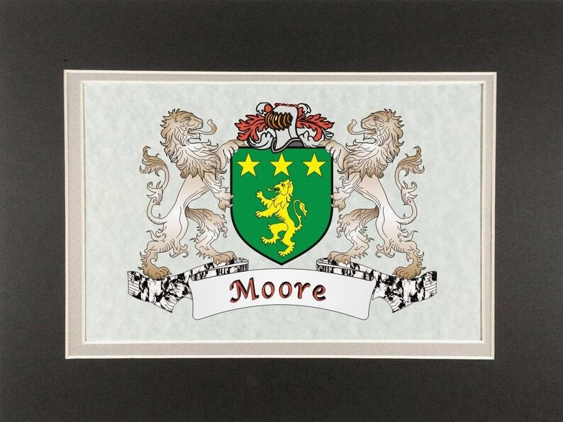 Moore Irish Coat of Arms Print Frameable 9 X 12 - Etsy