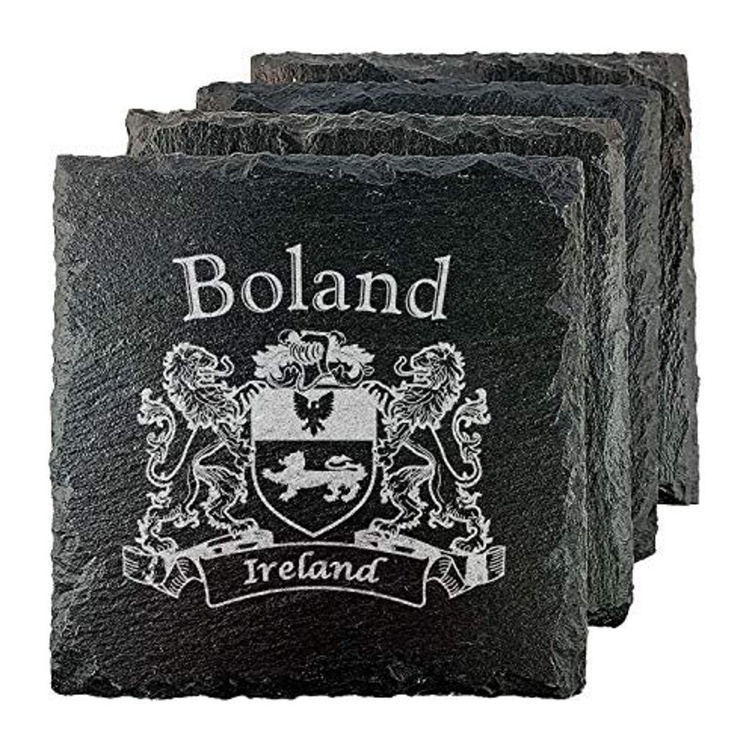 Boland Irish Coat of Arms Slate Coasters Set of 4 - Etsy