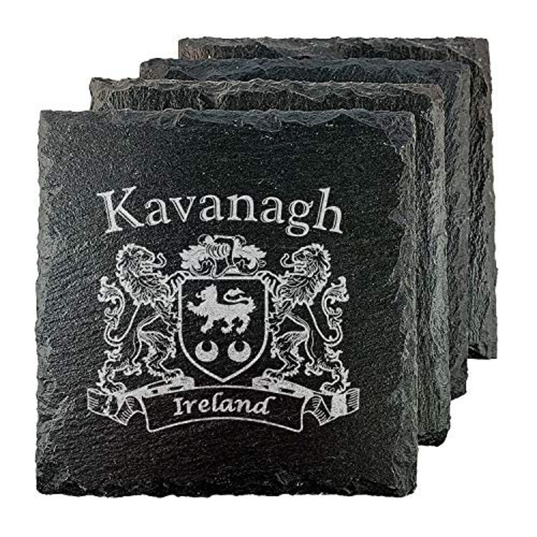 Kavanagh Irish Coat of Arms Slate Coasters Set of 4 - Etsy