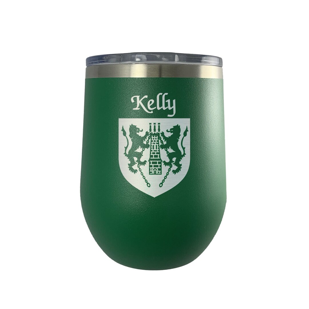 Kelly Irish Coat of Arms Stemless Wine Travel Tumbler - Etsy
