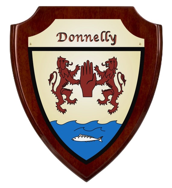 Donnelly Irish Coat of Arms Shield Plaque Rosewood Finish | Etsy