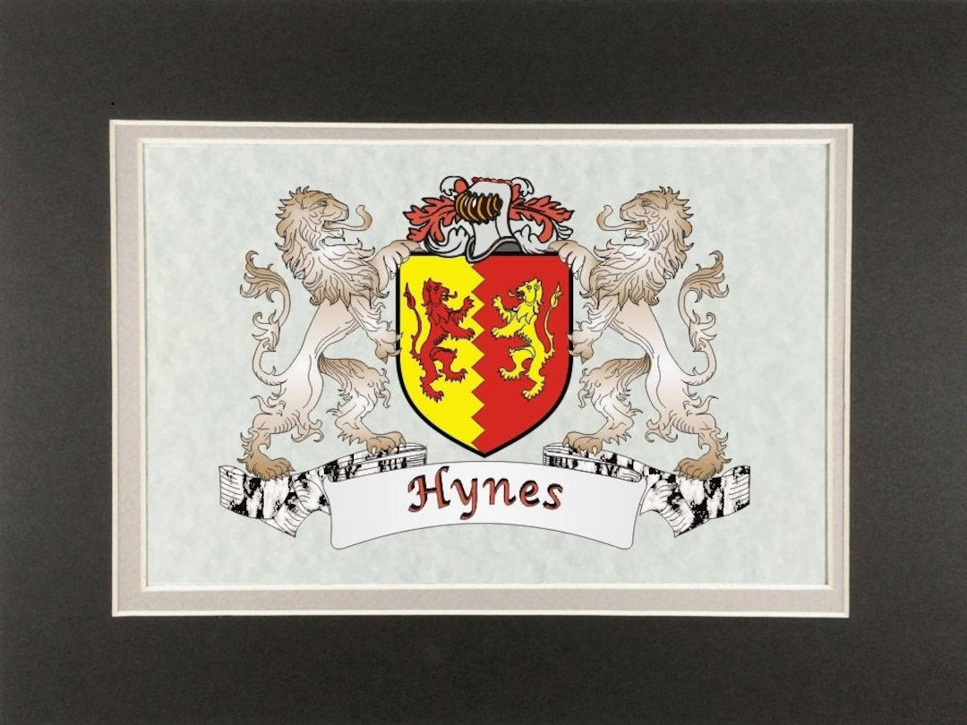 Hynes Irish Coat of Arms Print Frameable 9 X 12 - Etsy