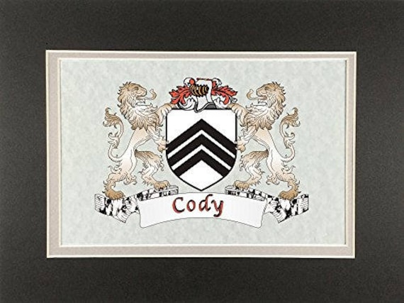 Cody Irish Coat of Arms Print Frameable 9 x 12 | Etsy