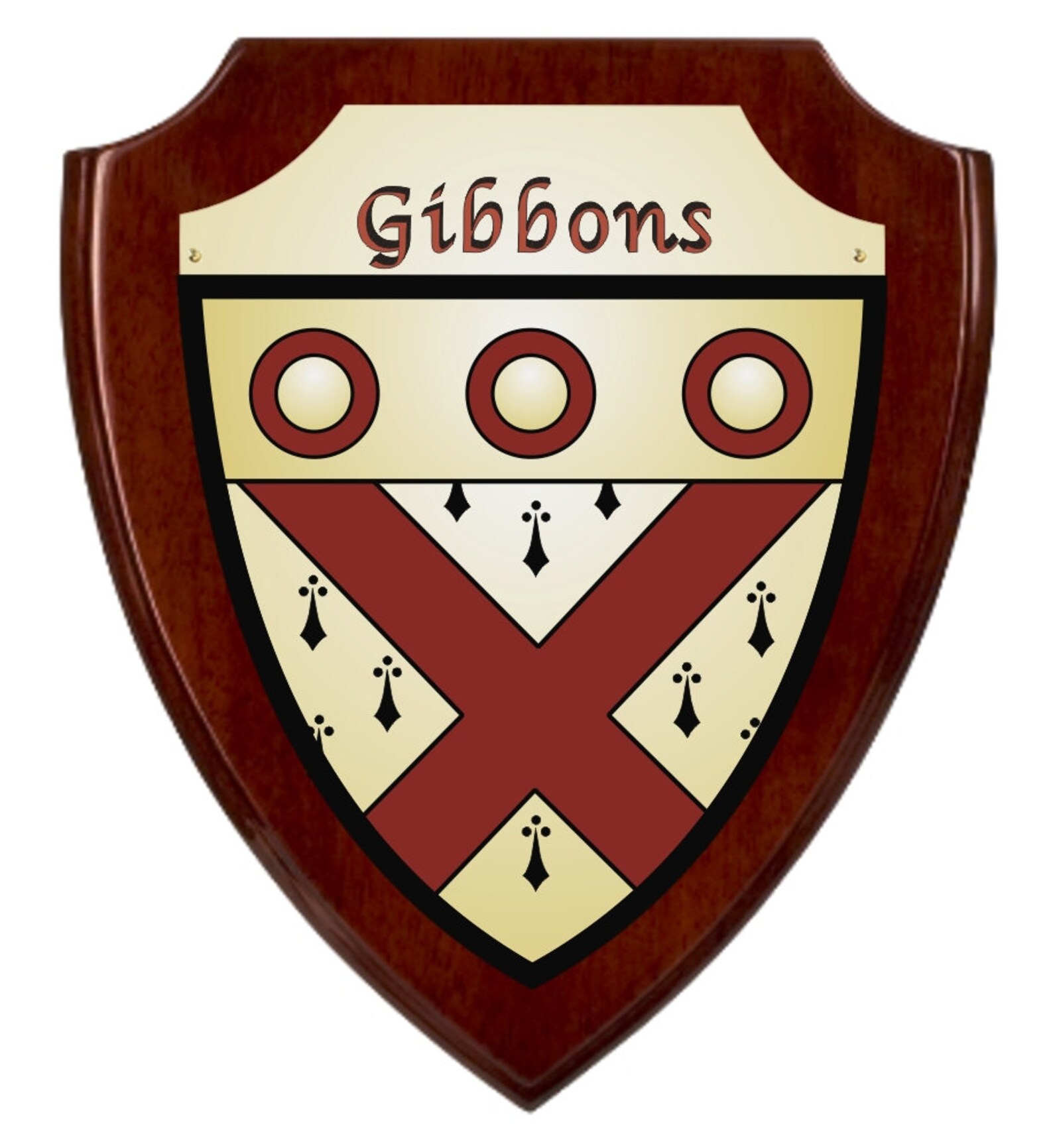 Gibbons Irish Coat of Arms Shield Plaque Rosewood Finish | Etsy
