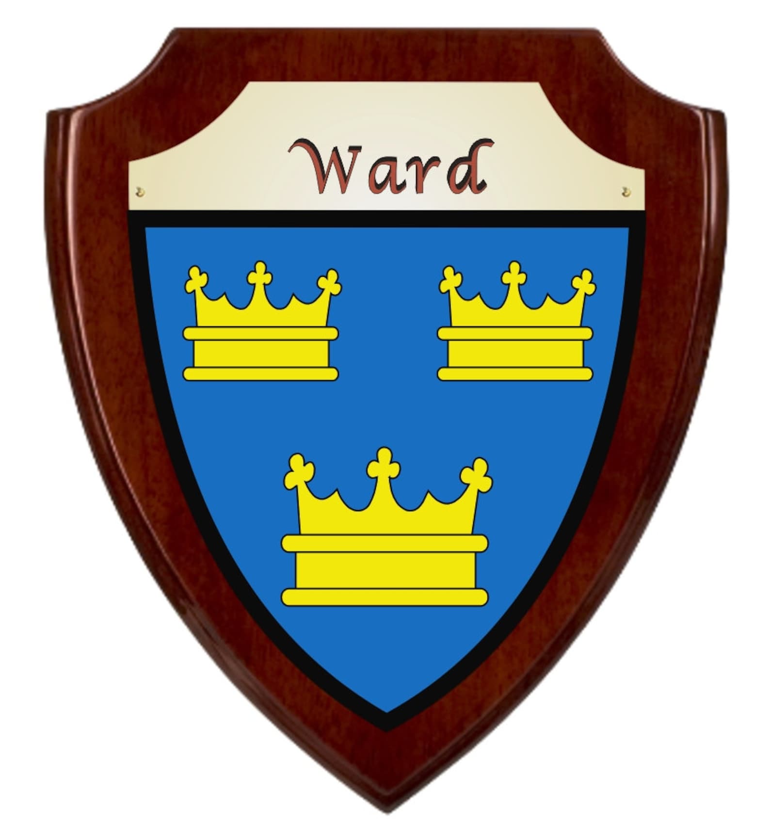 Ward Irish Coat of Arms Shield Plaque Rosewood Finish - Etsy Italia