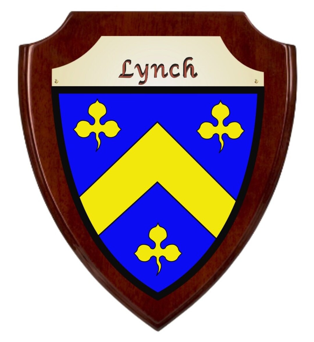 Lynch Irish Coat of Arms Shield Plaque Rosewood Finish - Etsy