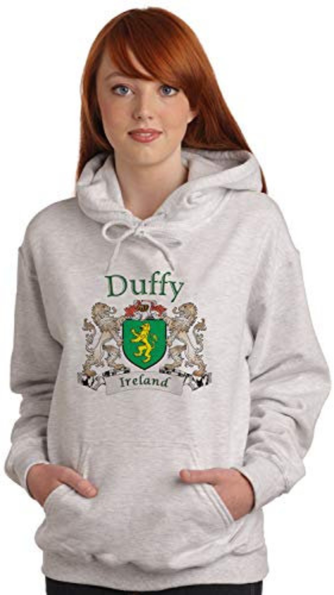 Duffy Irish Coat of Arms Ash Hooded Sweat Shirt - Etsy