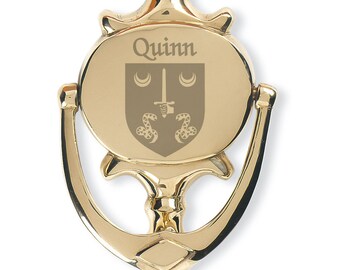 Quinn Irish Coat of Arms Brass Door Knocker - Etsy