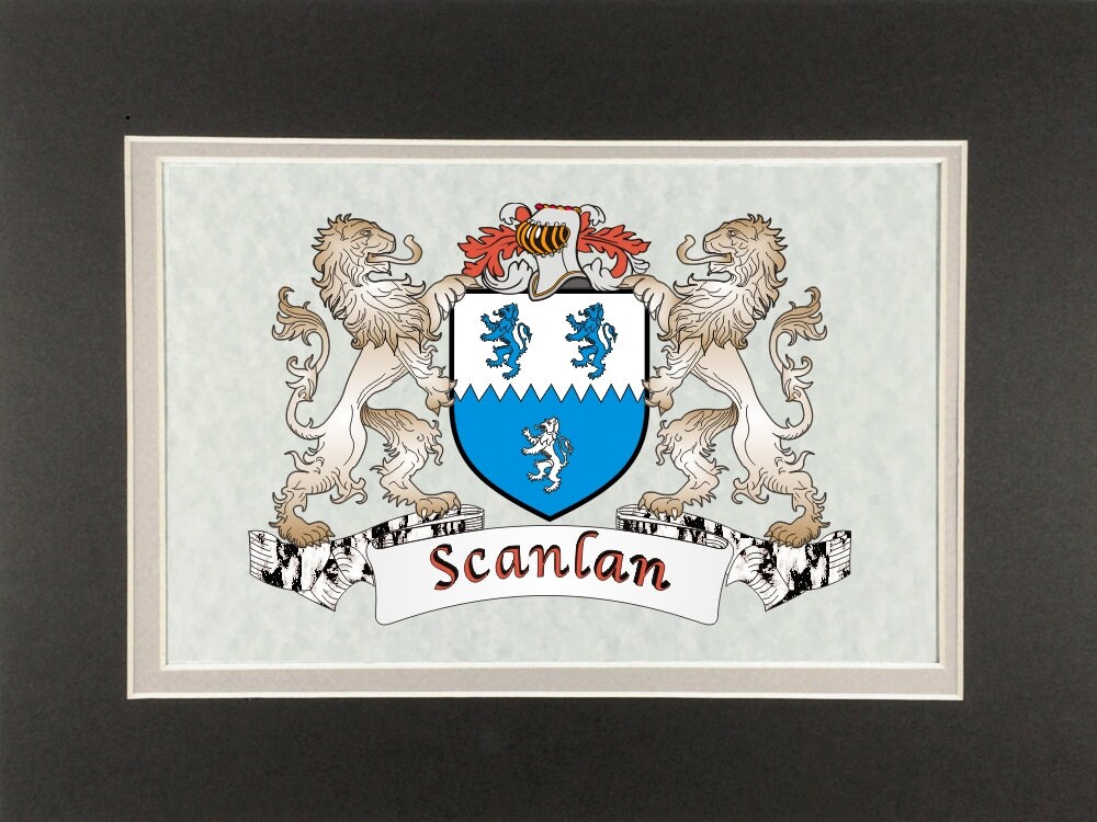 Scanlan Irish Coat of Arms Print Frameable 9 X 12 - Etsy